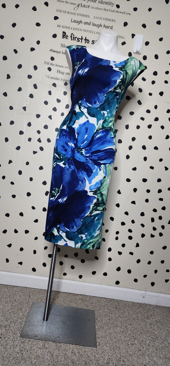 CONNECTED APPAREL FLORAL DRESS SZ 10 STRETCH – Dirty Dye Ana Closet